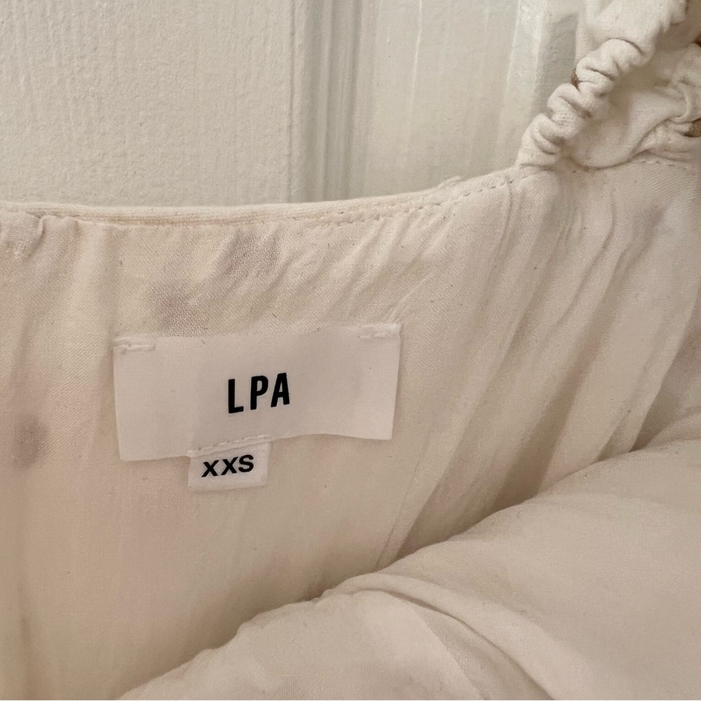 Lpa Polka Dot Paper Doll Mini Dress - Gem